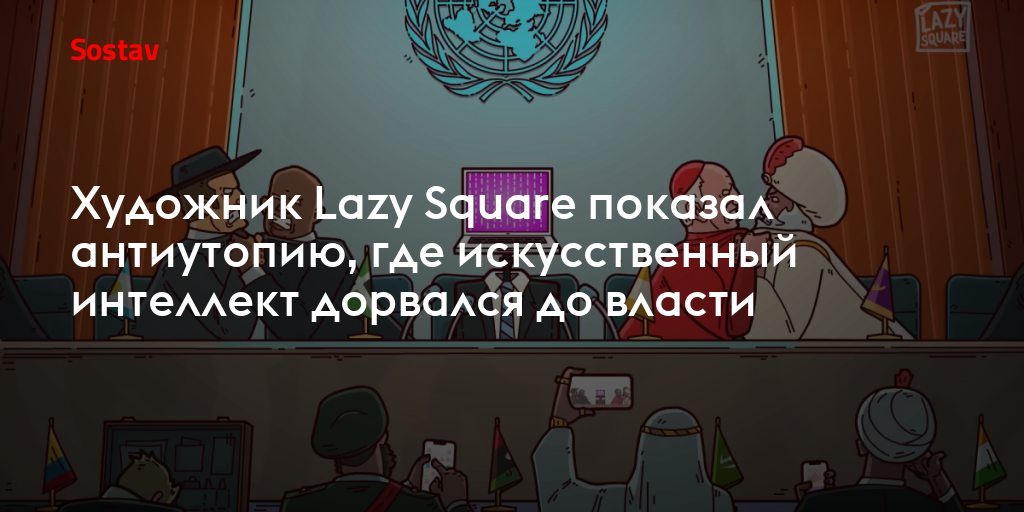 Художник Lazy Square показал антиутопию, где искусственный интеллект ...