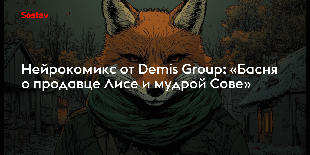 Нейрокомикс от Demis Group: «Басня о продавце Лисе и мудрой Сове»